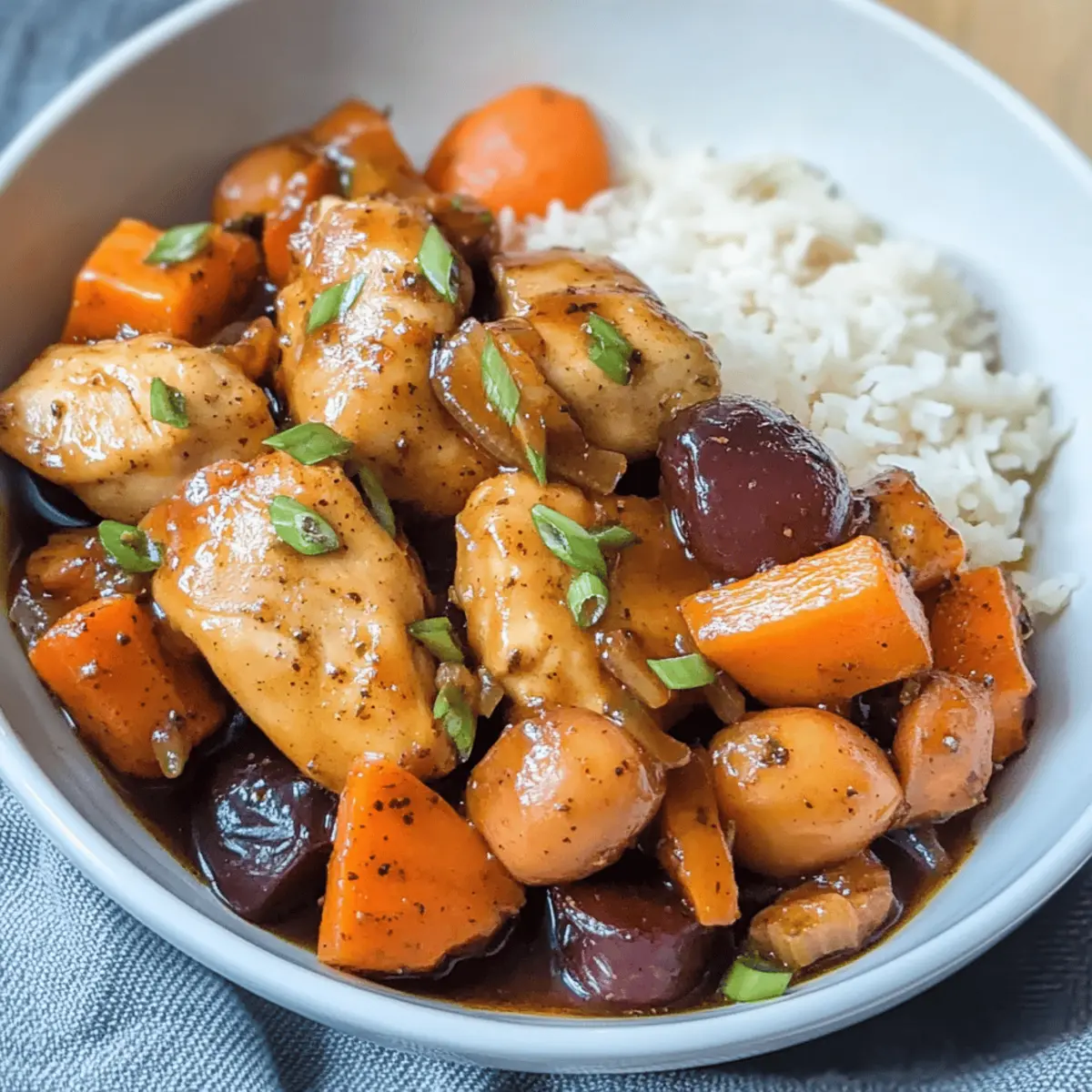 Ultra-easy Slow Cooker Honey Garlic Chicken and Veggies Meal