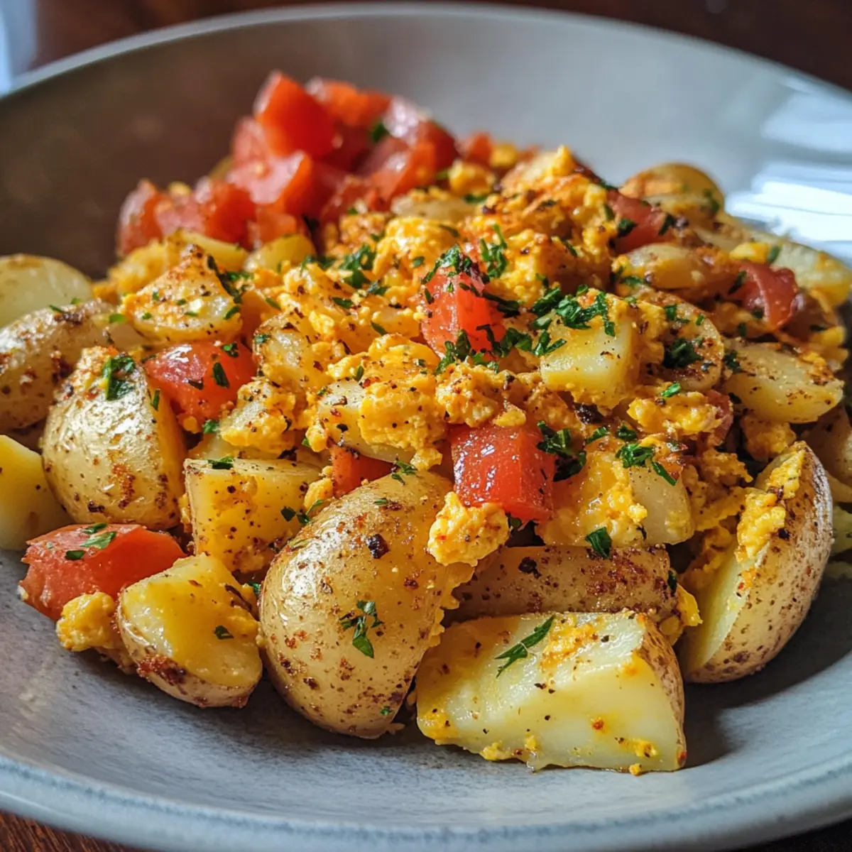 Ultimate Delicious Crispy Potato and Egg Scramble