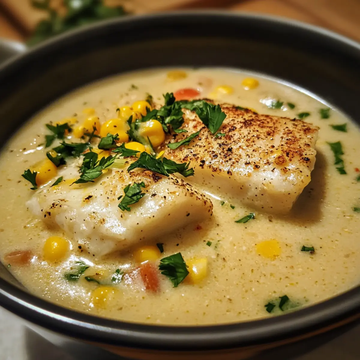 Ultimate Delicious Creamy Fish and Corn Chowder recipe
