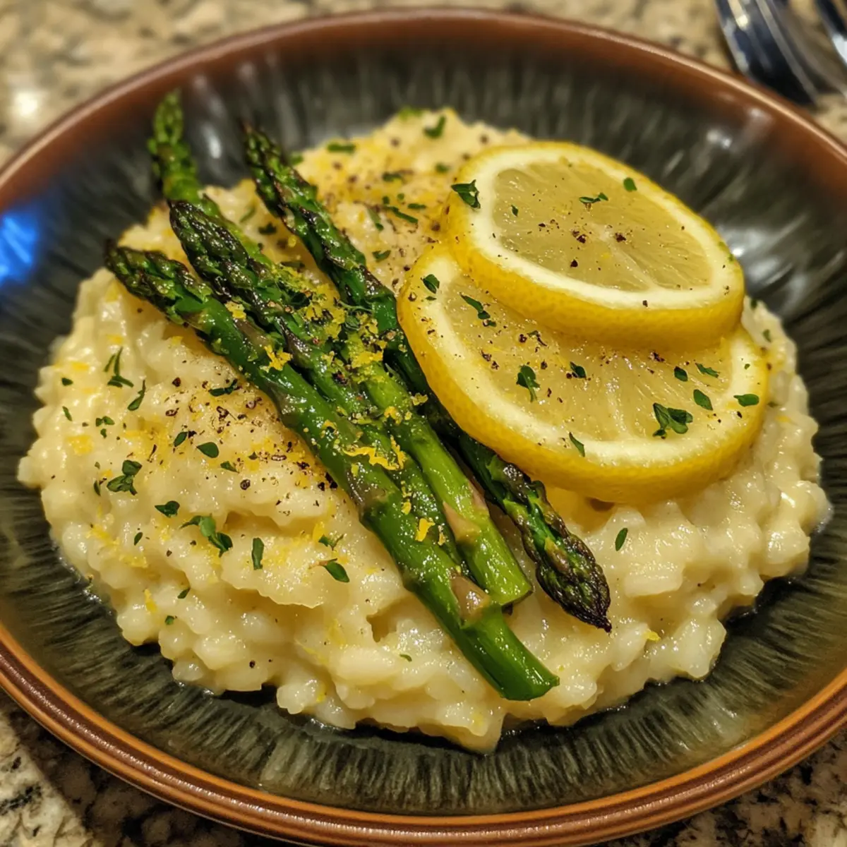 Ultimate Creamy Spanish Lemon Risotto with Asparagus