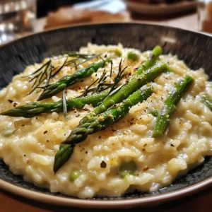 Ultimate Creamy Spanish Lemon Risotto with Asparagus